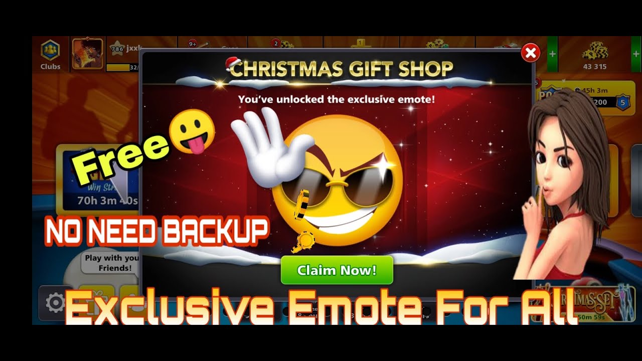 How To Get Free Exclusive Emote In 8 Ball Pool🤪By Jawad tips & Tricks ...