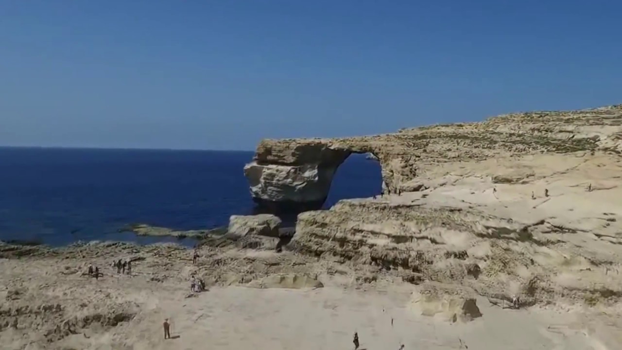 Azure Window collapses Dwejra Gozo Malta - YouTube