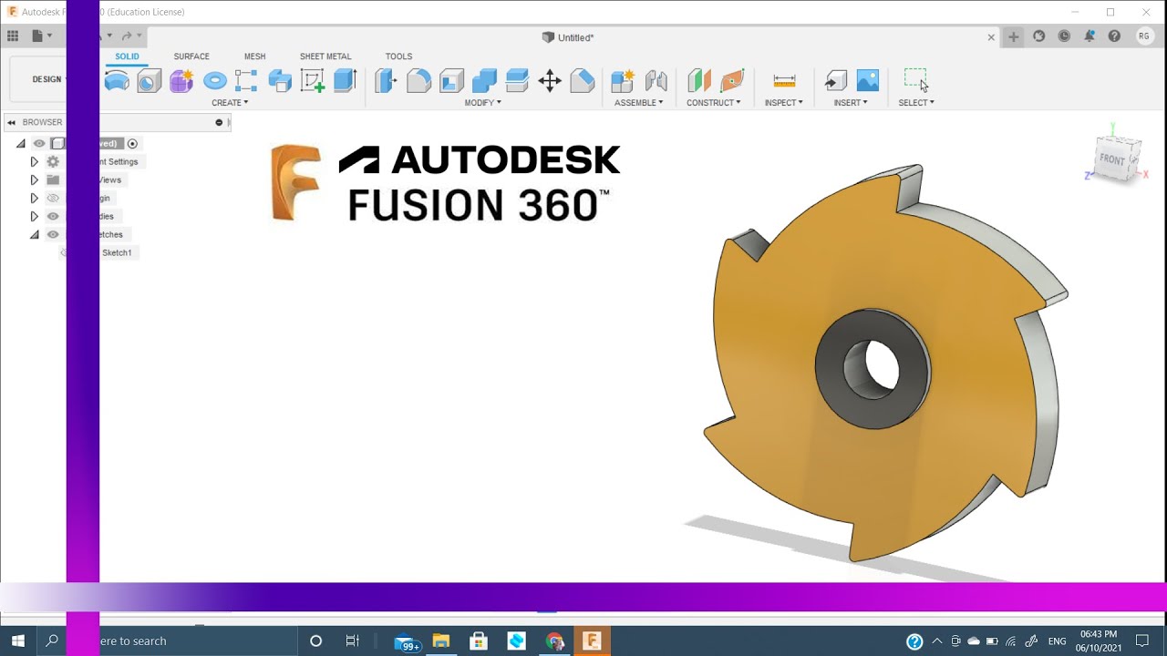 Fusion 360 : Ratchet Wheel // Tutorials for begineers - YouTube