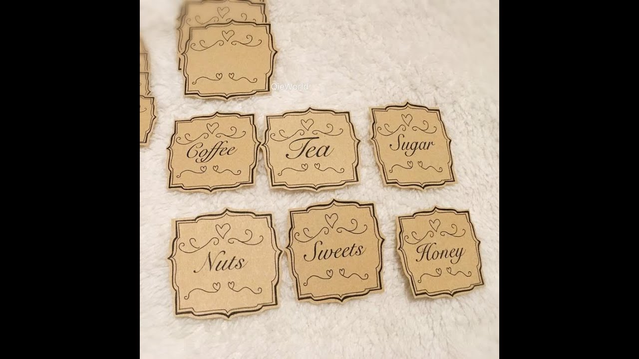 Handmade Vintage home label stickers, QieWorld - YouTube