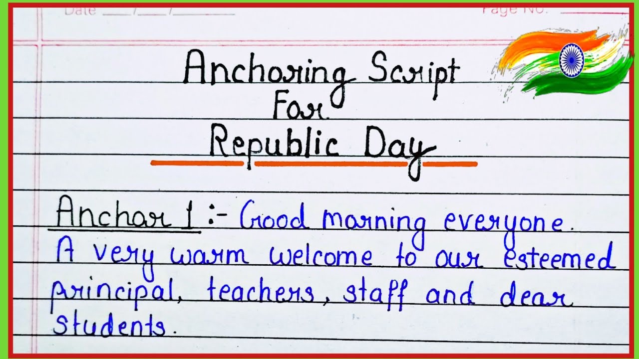 Two Anchor Anchoring Script For Republic Day 2025 || Best Anchoring ...