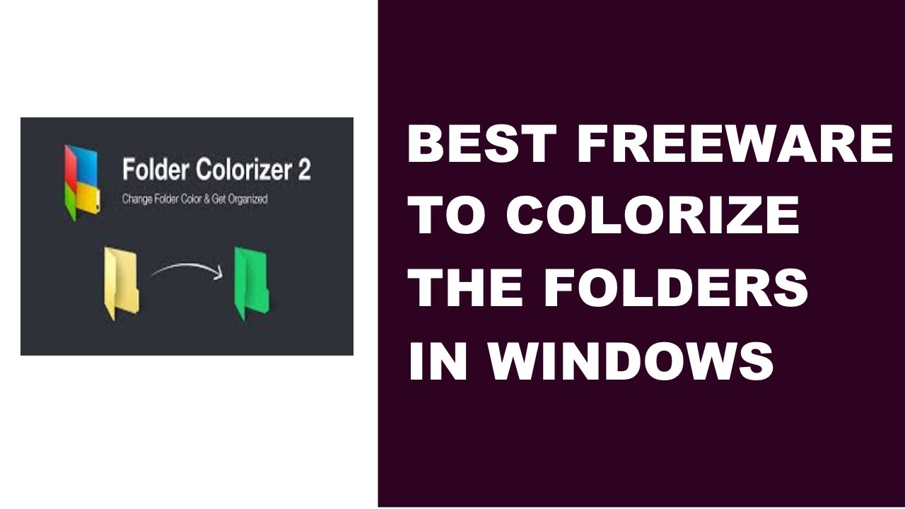 To color your folders in Windows | Freeware to Colorize Folders - YouTube