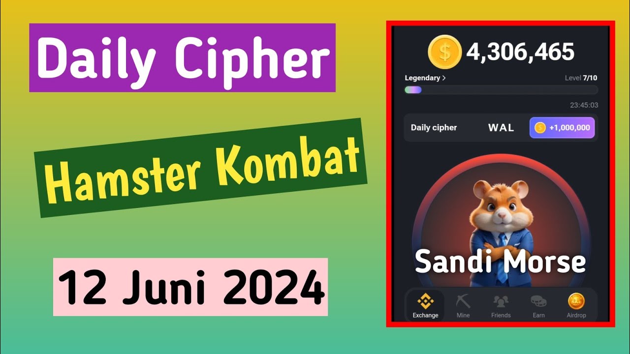 Sandi Morse Harian Hamster Kombat || Daily Cipher Hamster Combat 12 ...