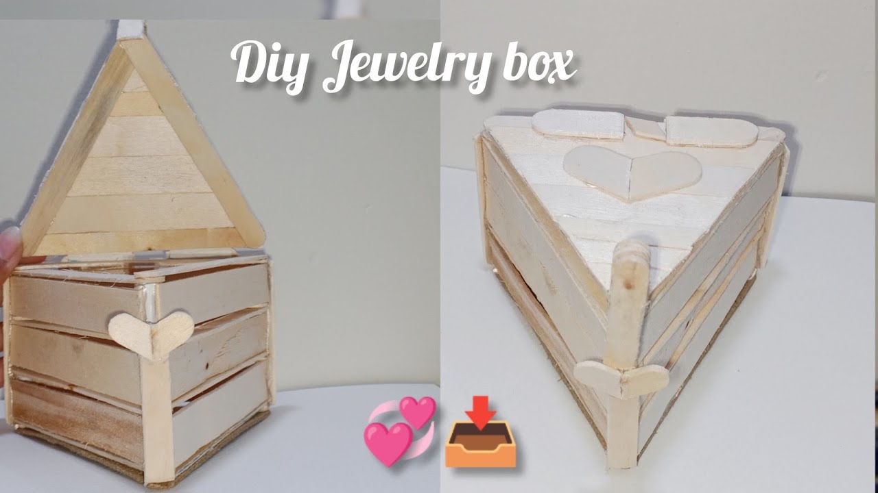 DIY Ice Cream Stick Jewelry Box | Easy & Creative Craft Idea ...