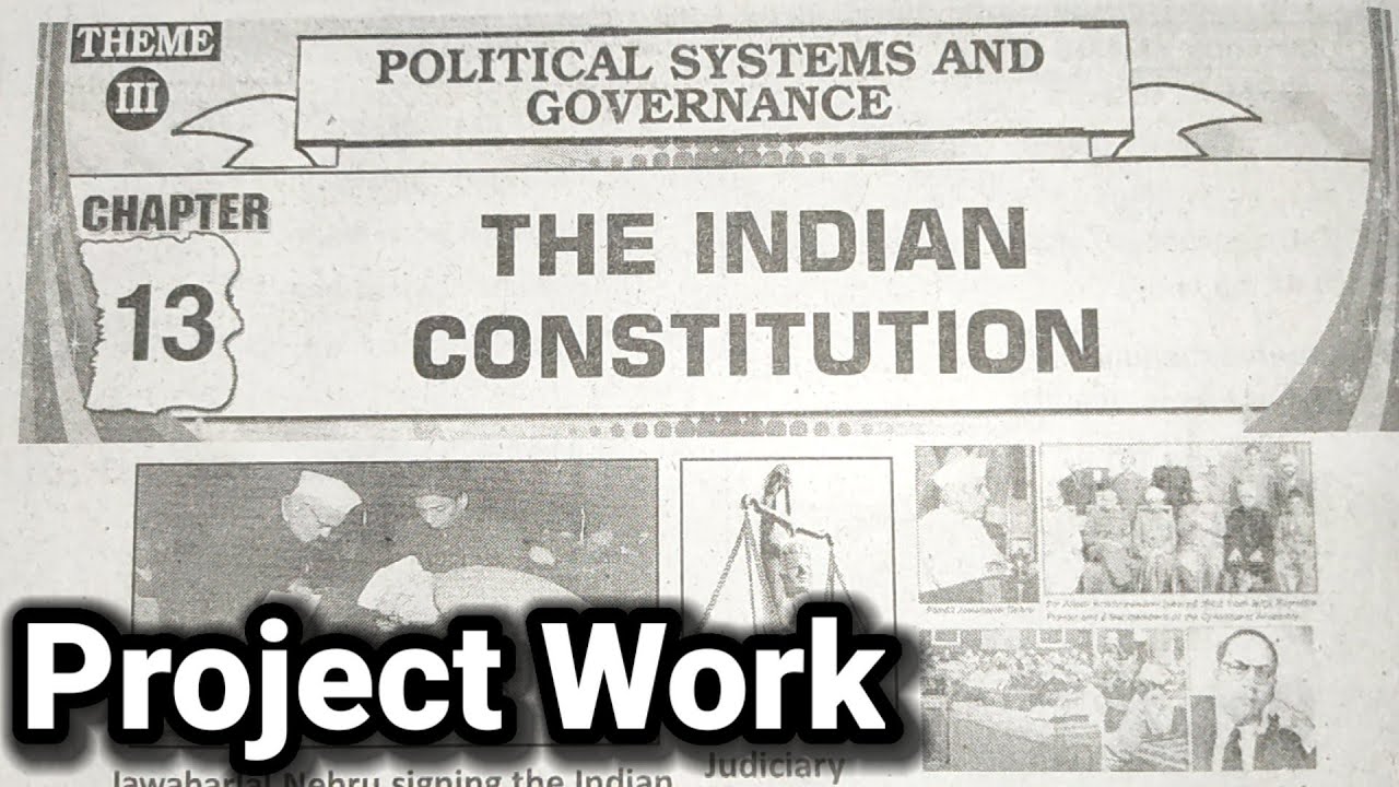 8th class | Social | 13.The Indian Constitution lesson | Project Work ...