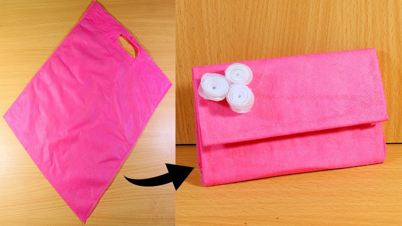 How To Make Purse From Cloth Bag | Cloth Bag Purse Craft - DIY Purse ...