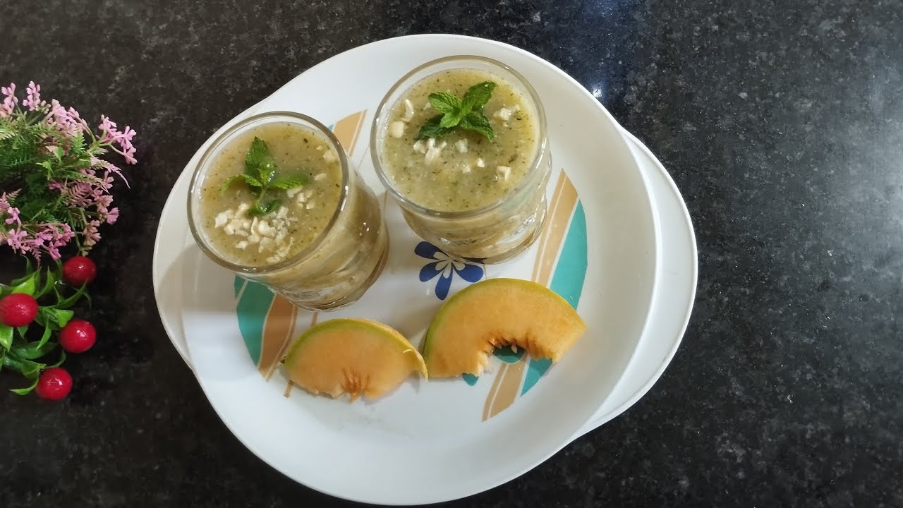 Kharbooja Mint masala Shake|Easy Healthy and Tasty Muskmelon masala ...