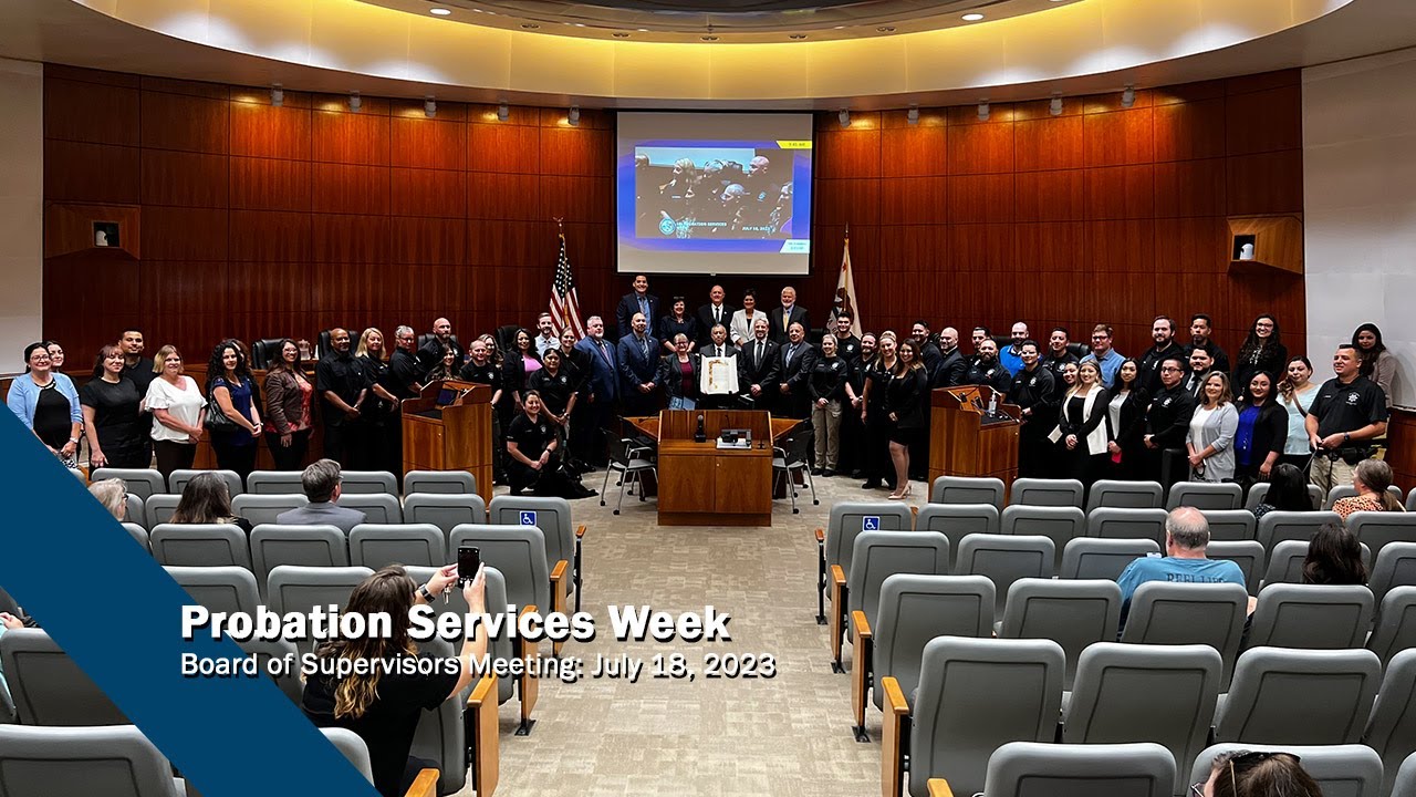 Board of Supervisors recognize Probation Services Week - YouTube