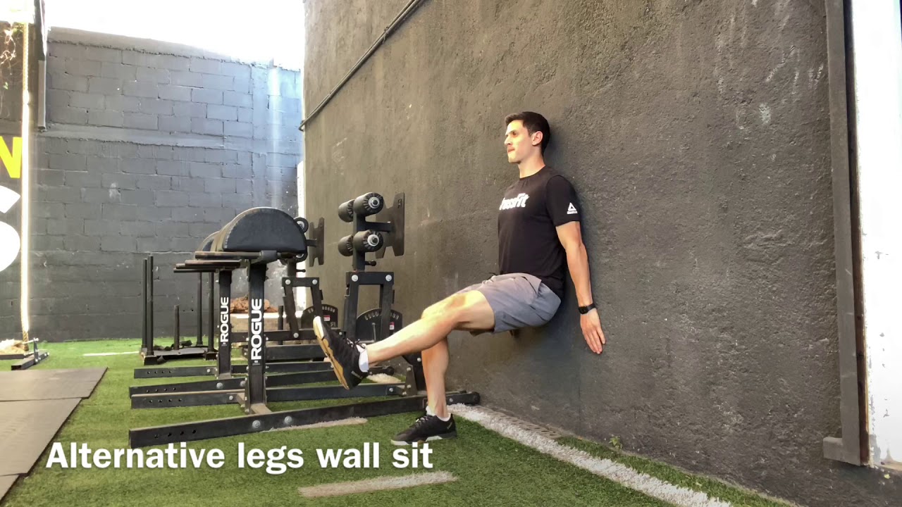 Alternative legs wall sit - YouTube