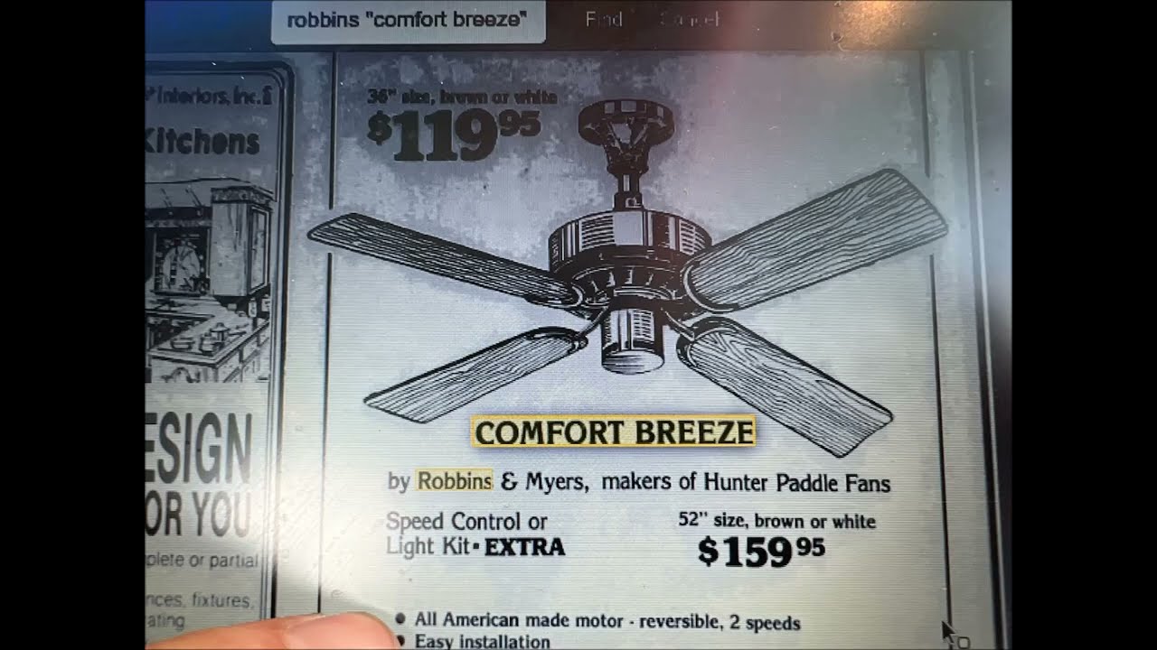 Vintage Ceiling Fan Catalog Pages & Advertisements Slideshow #9 WITH ...