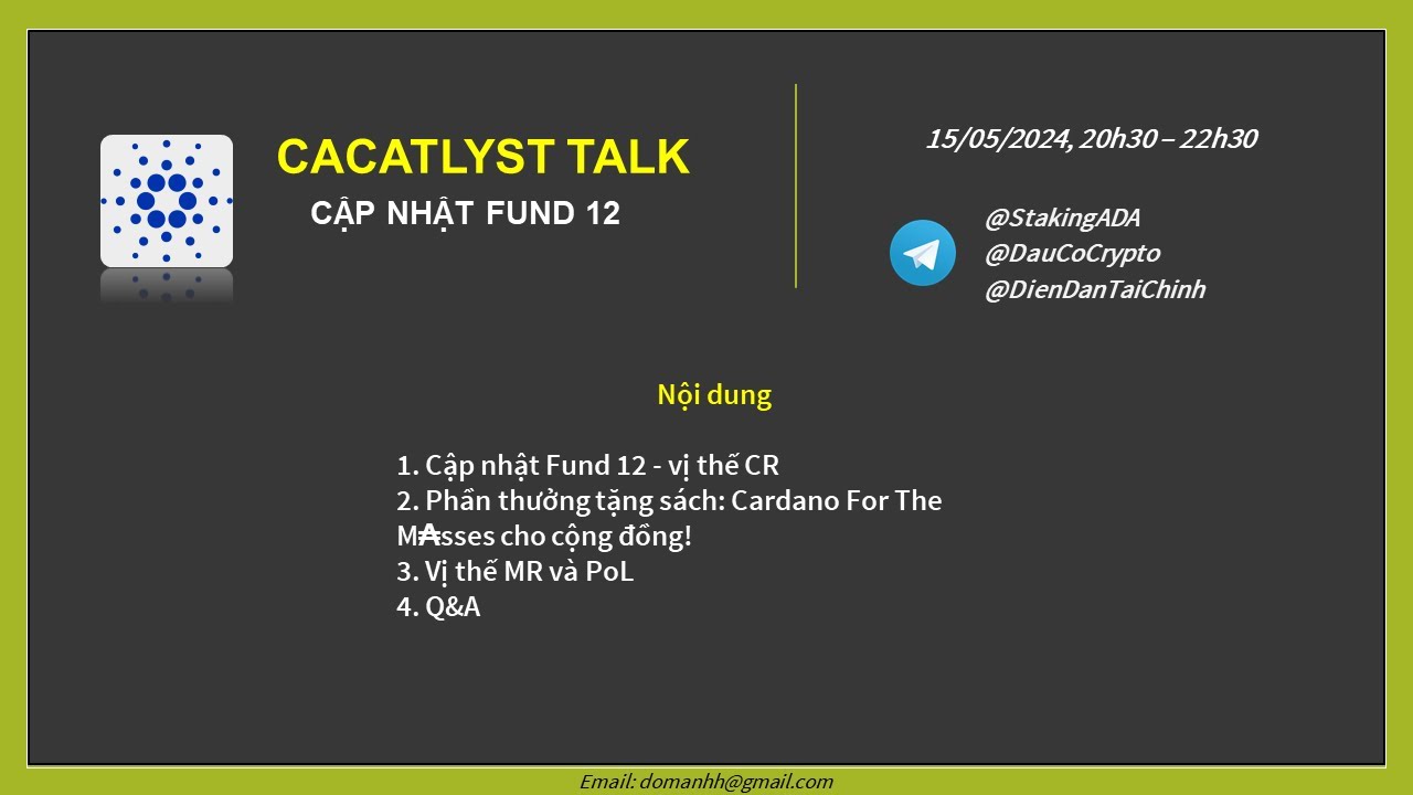 CatalystTalk - Cập nhật Fund 12 || 15 - 5 - 2024 - YouTube