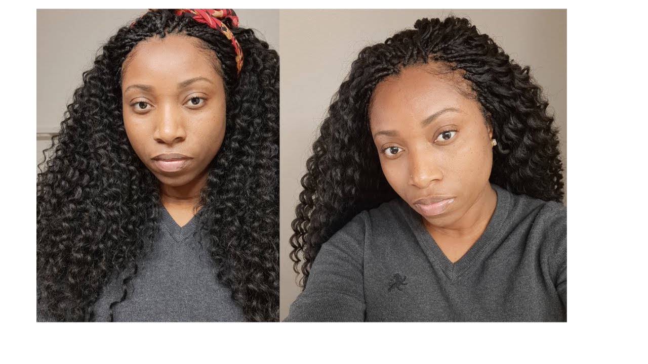 DIY. How to do PART CROCHET, PART BRAIDS. FREETRESS DEEP WAVE HAIR ...