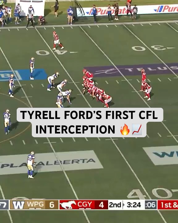 Winnipeg Bluebomber Tyrell Ford’s First CFL Interception - YouTube
