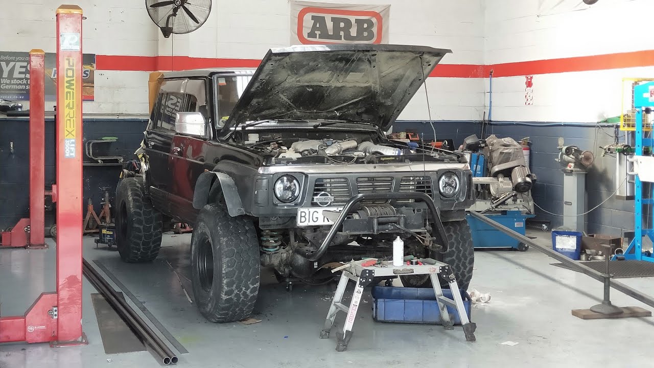 TB42 turbo Nissan Safari LWB wagon Ute Chop pt1&2 - YouTube