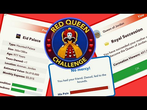 HOW TO COMPLETE THE RED QUEEN CHALLENGE | owning a royal haunted estate || Bitlife
