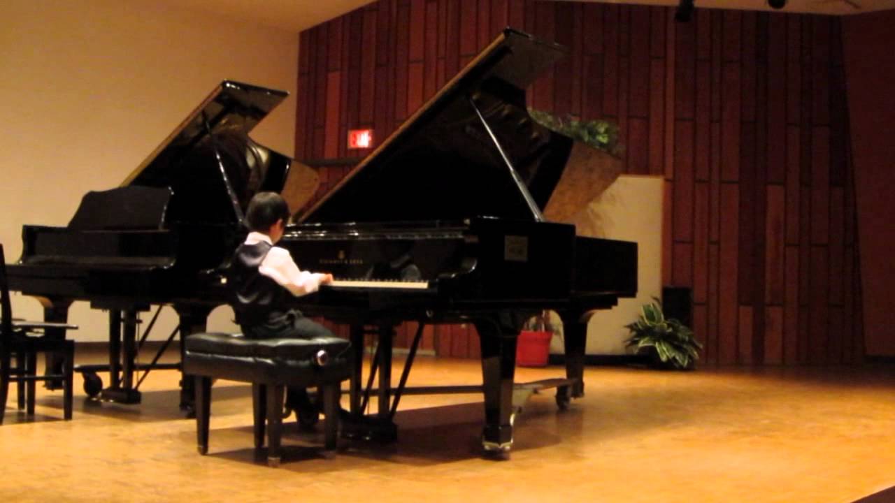 Alex (5) plays piano RCM Grade 8 Knight Rupert by Robert Schumann - YouTube