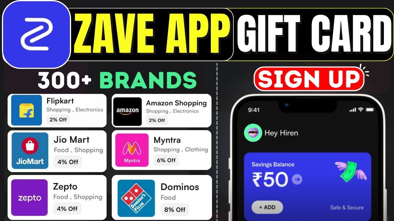 Zave App | Zave App Gift Card | Discount on Gift Voucher | Amazon ...