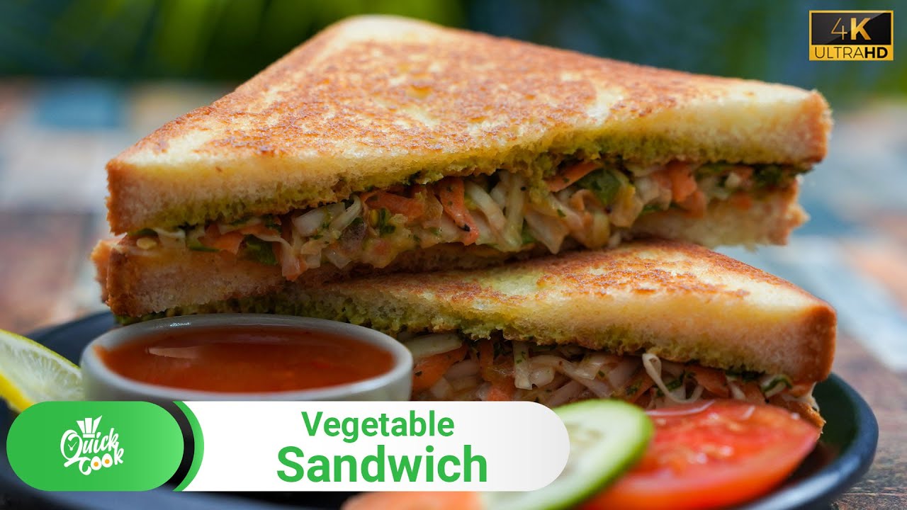 Vegetable sandwich recipe | Vegetable sandwich | Roasted vegetable ...
