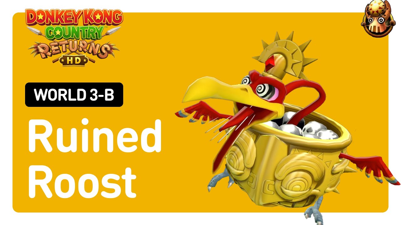 🌴 Donkey Kong Country Returns HD - Level 3-B Ruined Roost 100% ...