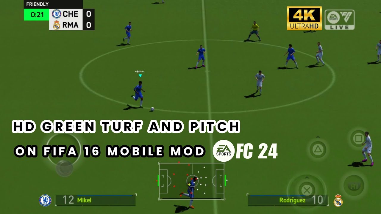 PC ATTRIBDB GRAPHICS: Green Hd grass/turf Pitch update on FIFA 16 Mobile mod easports fc 24. # ...