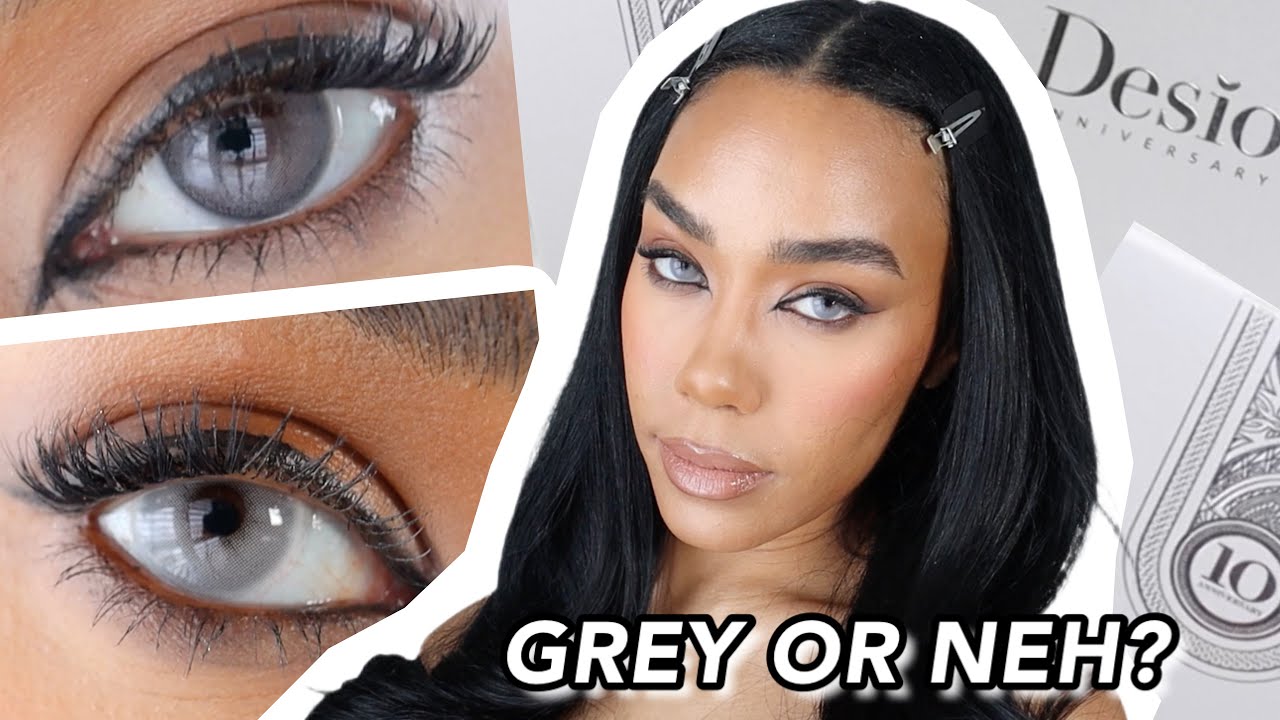 DESIO SALTY WHITE & PEPPER GREY Anniversary Collection Review Color Contacts For Dark Brown Eyes ...