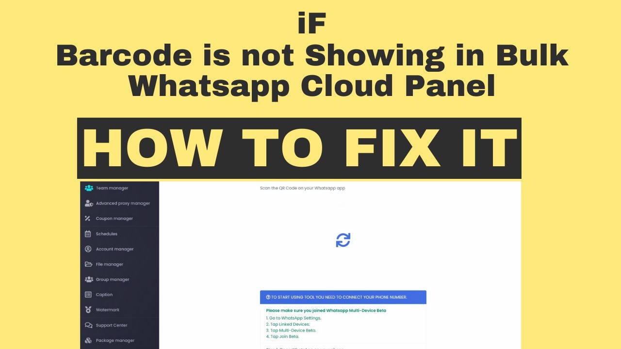 How to Fix Barcode Problem in Bulk WhatsApp cloud application for API ...