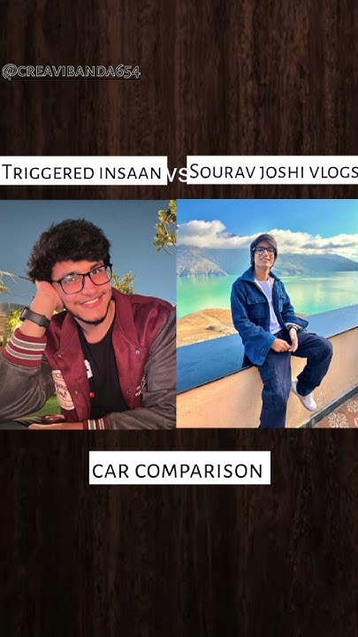 Triggered insaan vs Sourav joshi vlogs car comparison #cars #comparison #shorts - YouTube