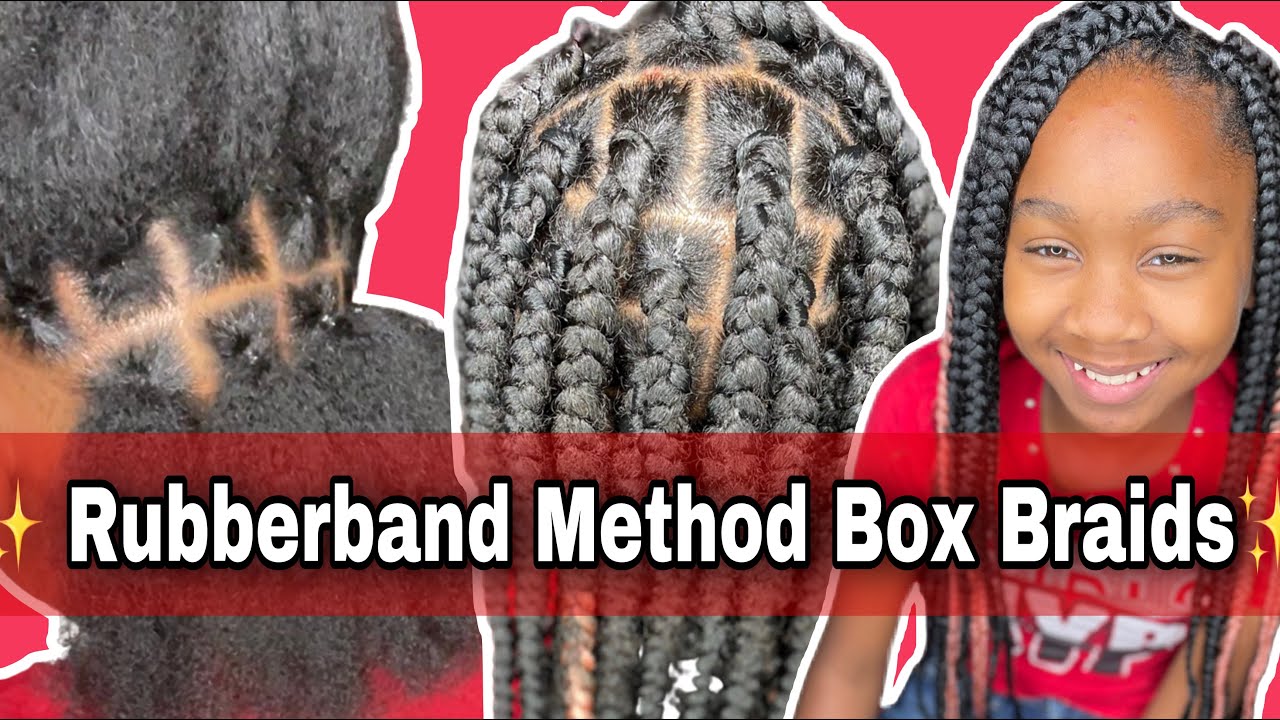Easy Rubber Band Method Box Braids, Beginner Friendly, DIY Friendly 💇🏽 ...