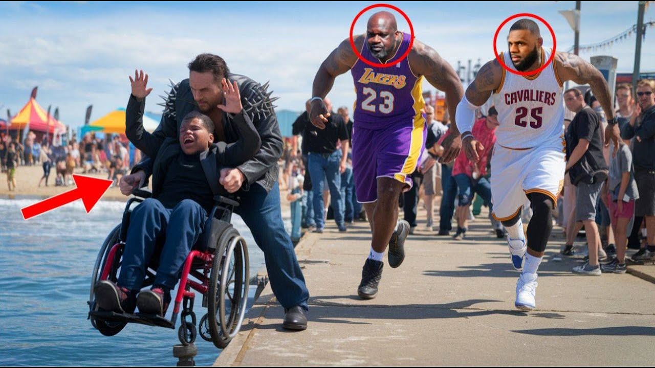 Bikers pushed a boy in a wheelchair into the water—without knowing Shaq ...