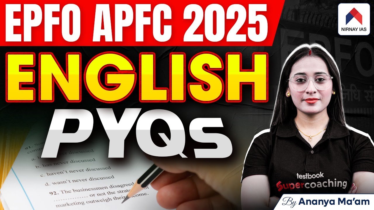 UPSC EPFO 2025 | UPSC EPFO PYQ English (Previous Year Question) | EPFO ...