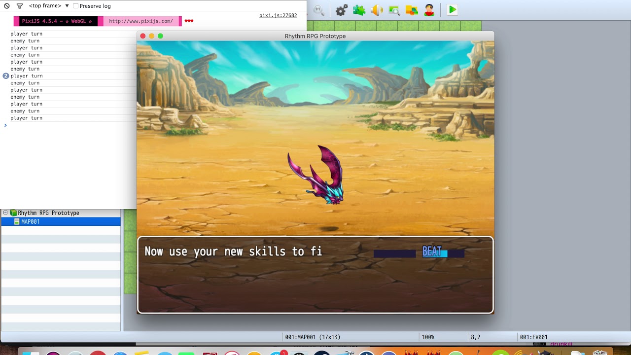 Rhythm RPG Prototype Progress #5 - Tutorial and Named Skills - YouTube
