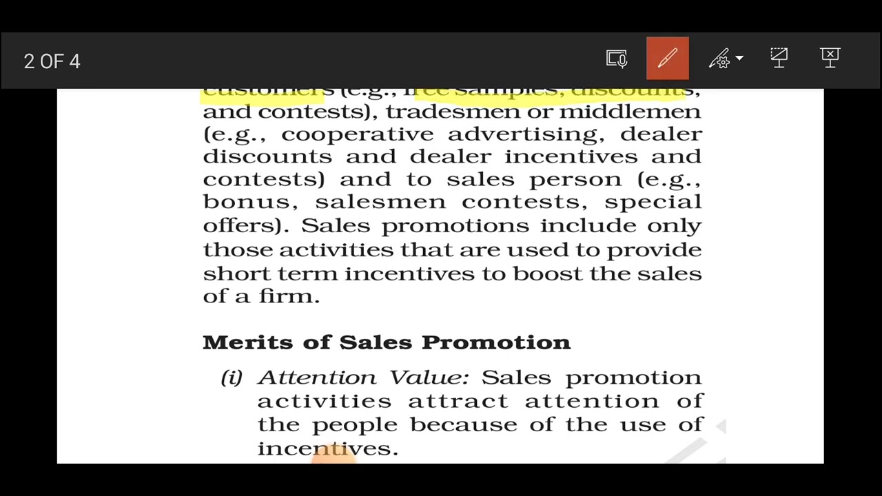 sales promotion || merits and limitations of sales promotion || ncert ...