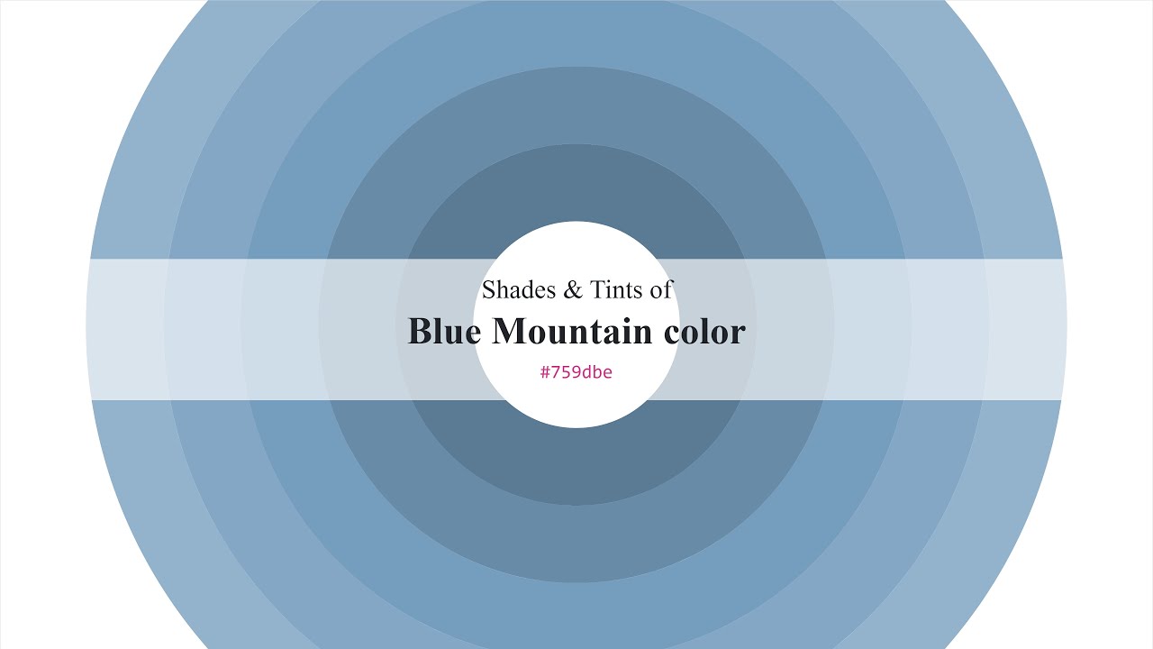 Shades & Tints of Blue Mountain color #759dbe A Cool Blue color #688ba8 ...