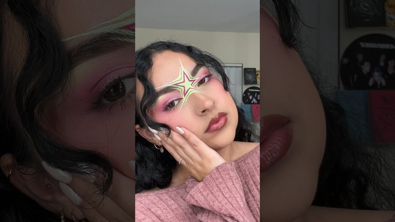 Star Makeup Look 🌟 #creativemakeup #starmakeup - YouTube