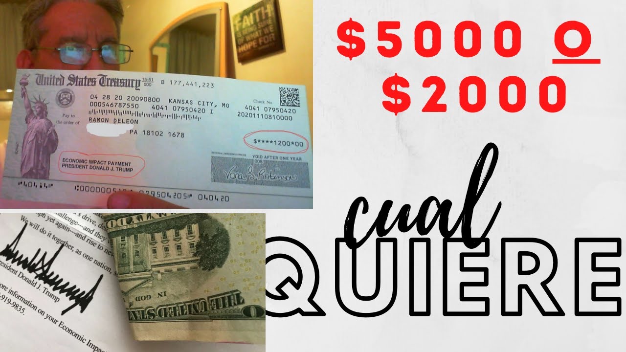 Prefieres $5,000 vs $2,000 Cheques de Estimulo $5000 vs $2,000 Stimulus ...