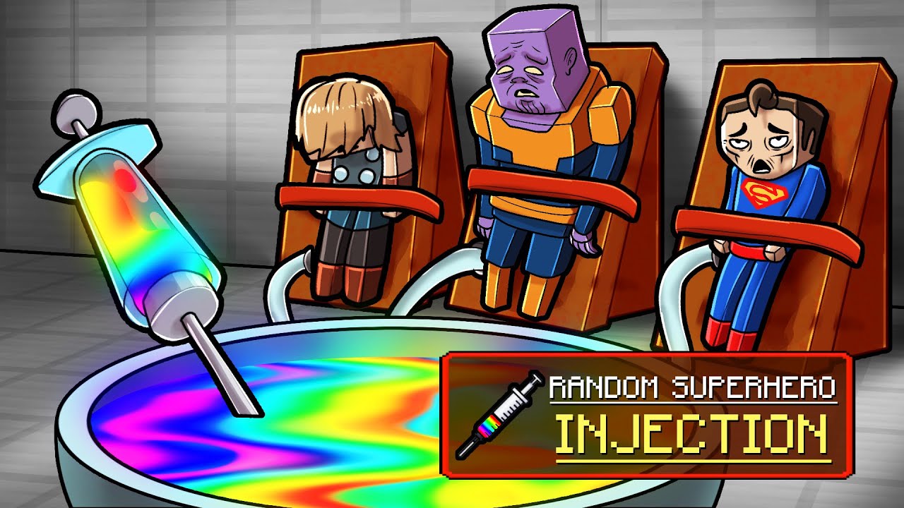 Superhero RANDOMIZER Injection Last Man STANDING! (Minecraft) - YouTube