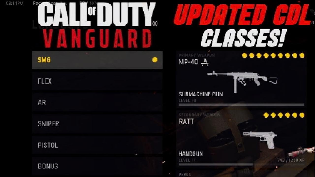 UPDATED CDL CLASSES - MP40, AUTOMATON, STG44, KAR98, RATT + PERKS ...