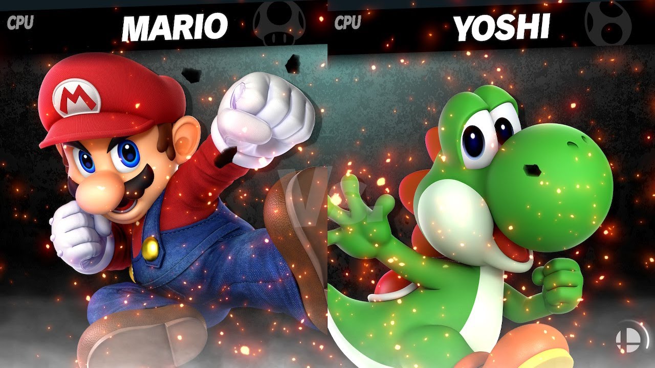 LV 9 CPU Mario VS Yoshi - Super Smash Bros. Ultimate - YouTube