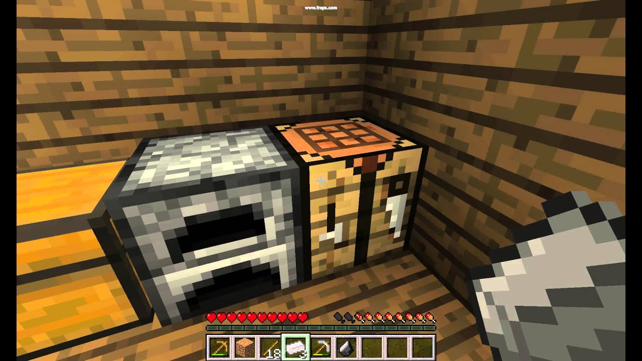Minecraft-Como hacer "Pedernal y Hierro" - YouTube