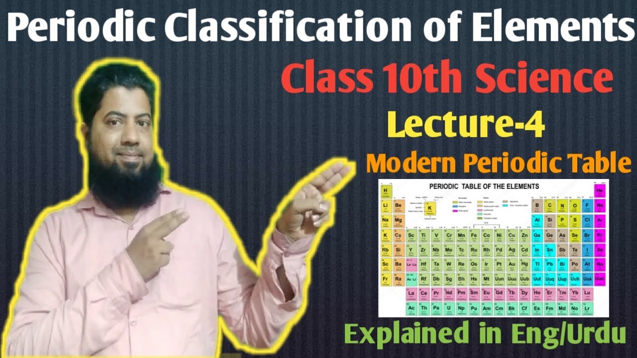 Periodic classification of elements | Modern periodic table | Class 10 ...