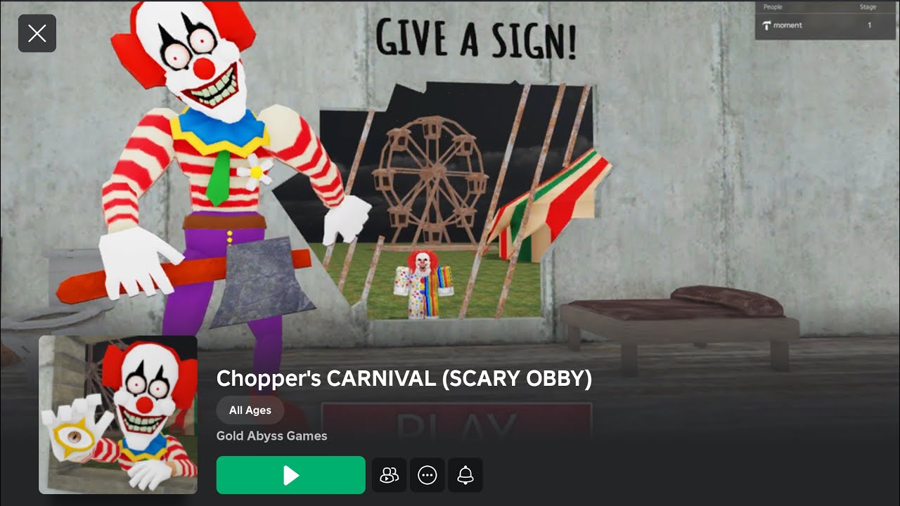 Choppers CARNIVAL 🎡 Roblox scary obby complete play through guide - YouTube