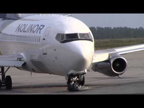 Nolinor | Boeing 737-200 engine start & take-off | C-GNLK | Val-d'Or ...