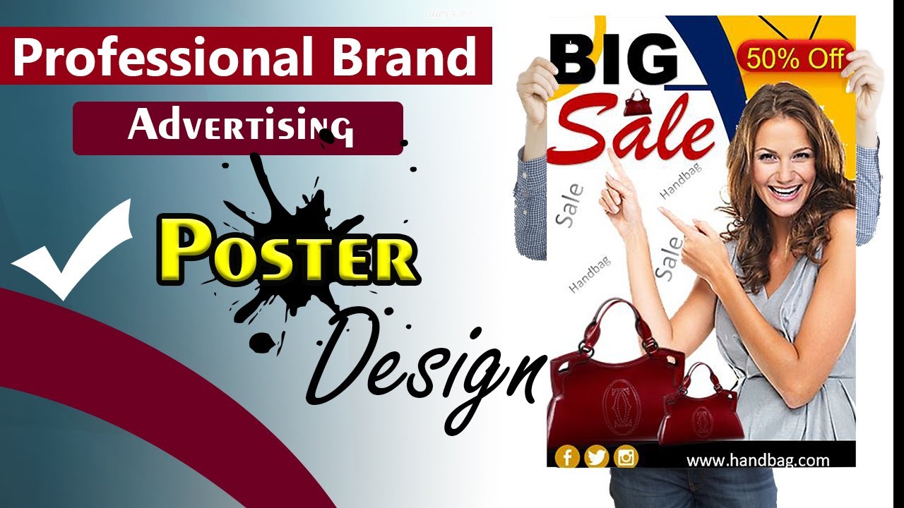 Professional brand advertising poster design in MS Word ||A4 Size (AD ...