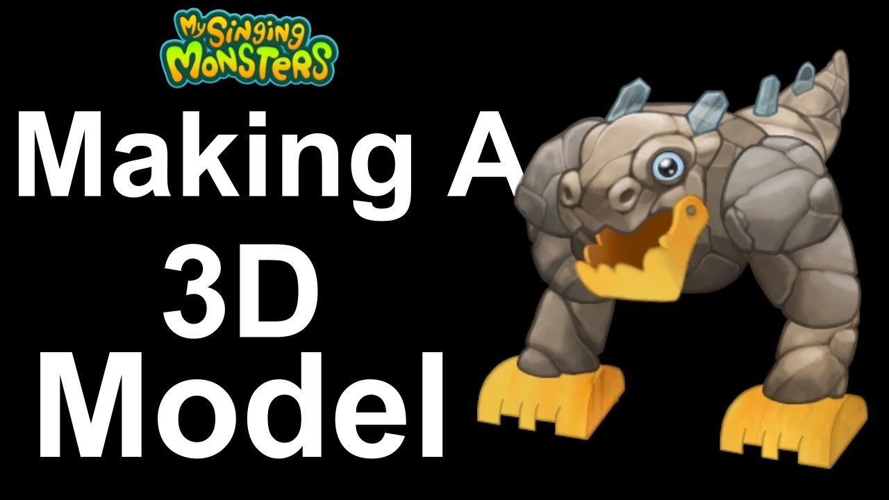 Making A 3D Model Of T-Rox From My Singing Monsters [3D MSM 12 (S1 ...