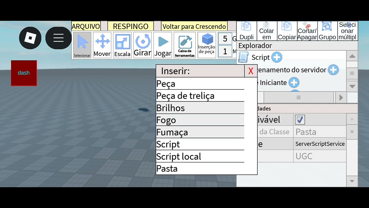 como fazer o kj no studio lite script na descrição#roblox#naoflopa # ...