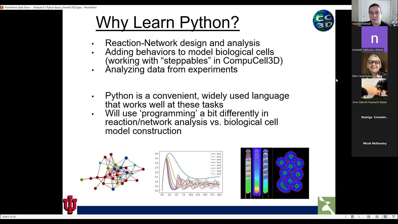 CompuCell3D WS 2025: 0.1: Python Basics [Hayden Fennell] July 19, 2025 - YouTube