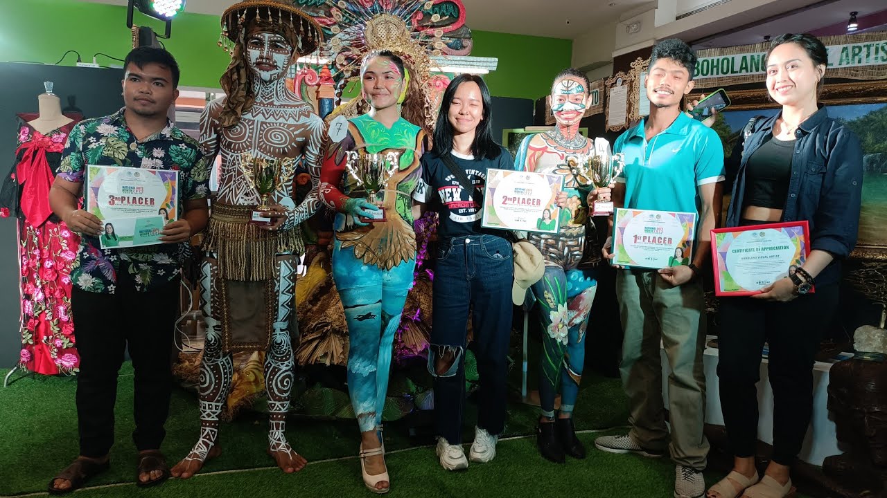 National Art month Body Painting Contest / beautiful body art - YouTube