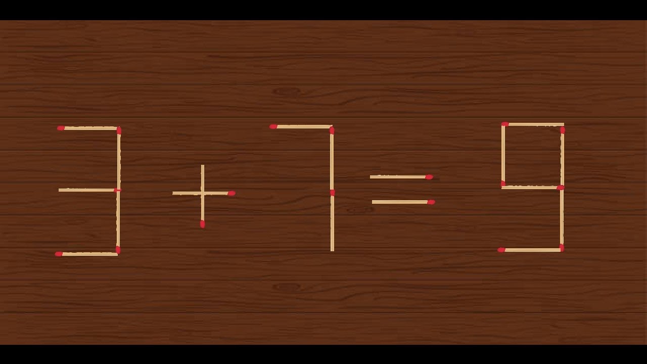 Rearrange The Matchstick To Fix The Equation 3 7 10 Matchstick Puzzle