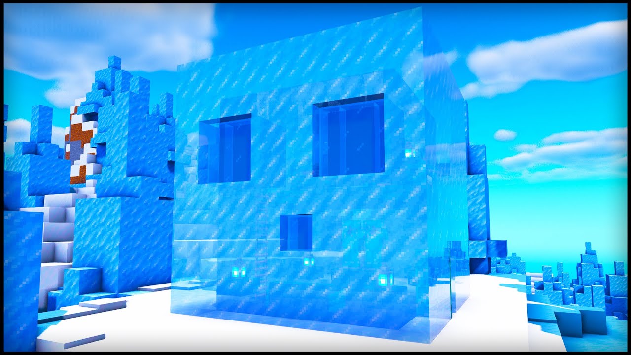 Minecraft Ice Slime House: How to build a Slime House Tutorial - YouTube