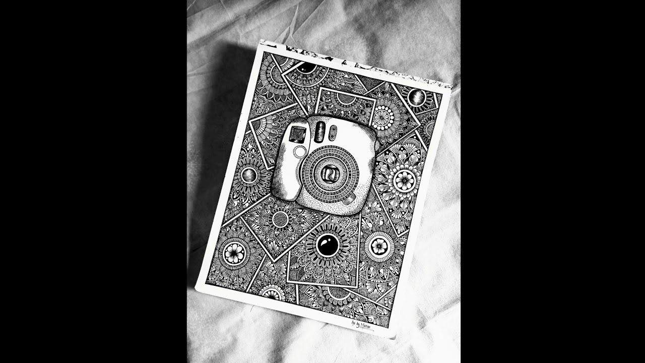 How to draw Mandala Art for beginners/ Camera Drawing/Mandala Art# ...